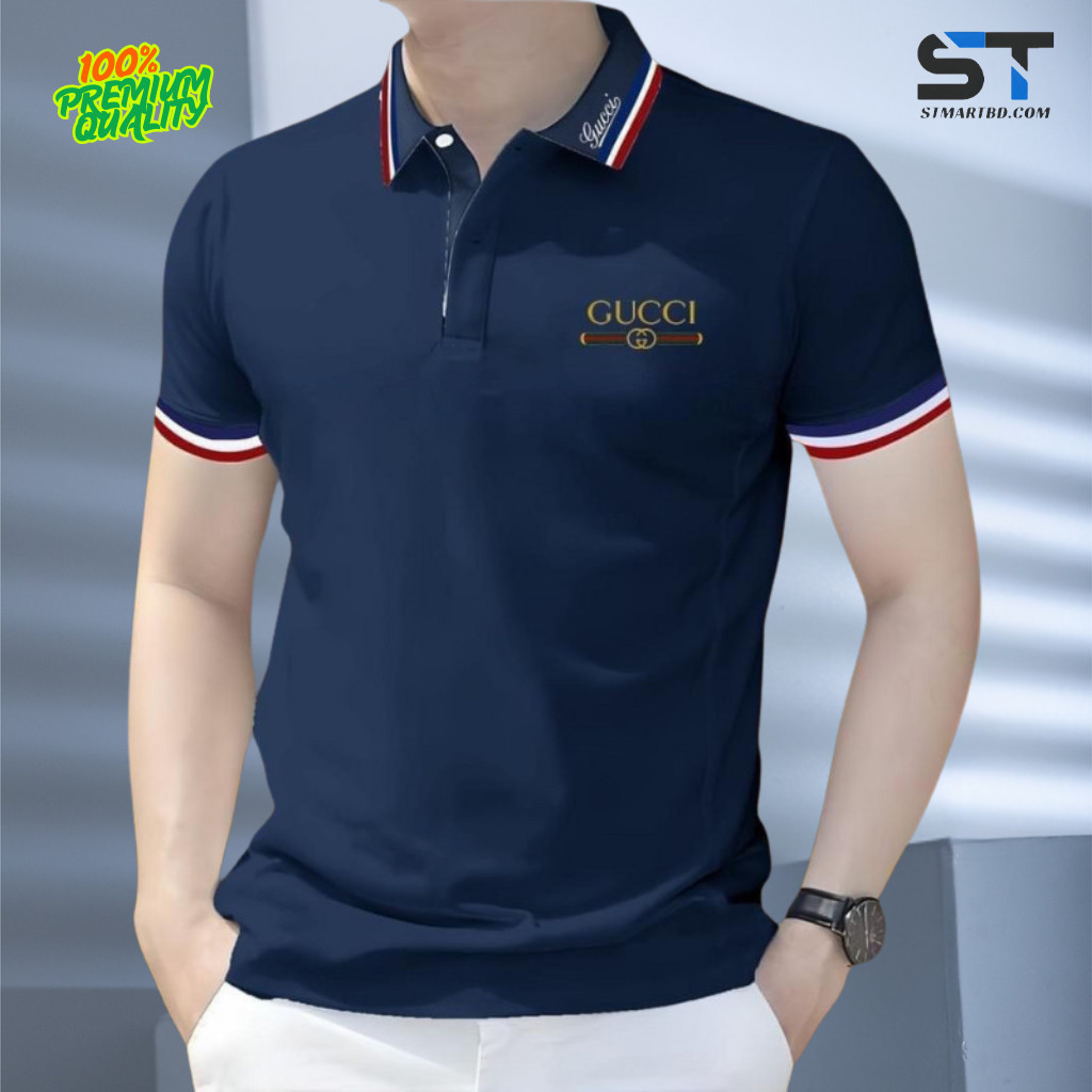 Super Premium Half Sleeve polo Shirt- Navy || 2222