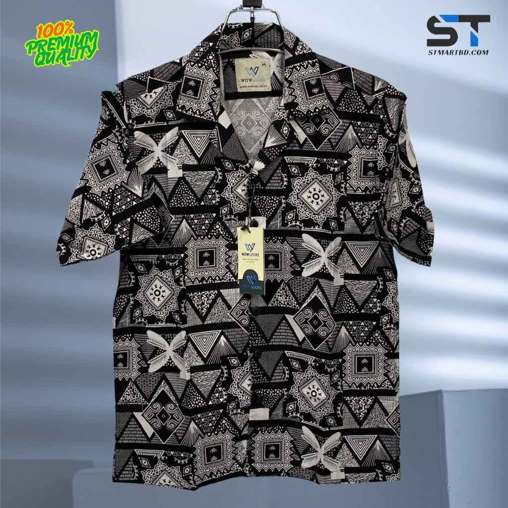 Premium Ac Cotton Digital Print Drop Shoulder Shirt-W || 4540