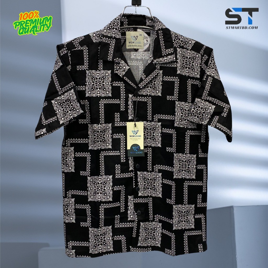 Premium Ac Cotton Digital Print Drop Shoulder Shirt-W || 4545